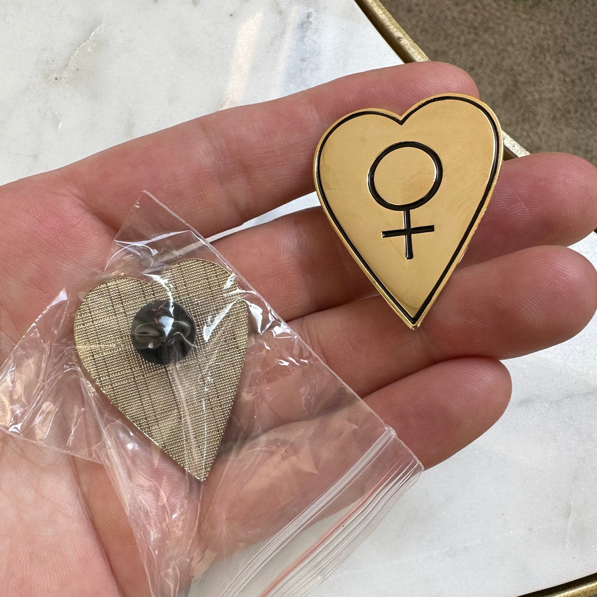 The Venus Heart Shield Cloisonné Pin from the Empress card – Shining ...