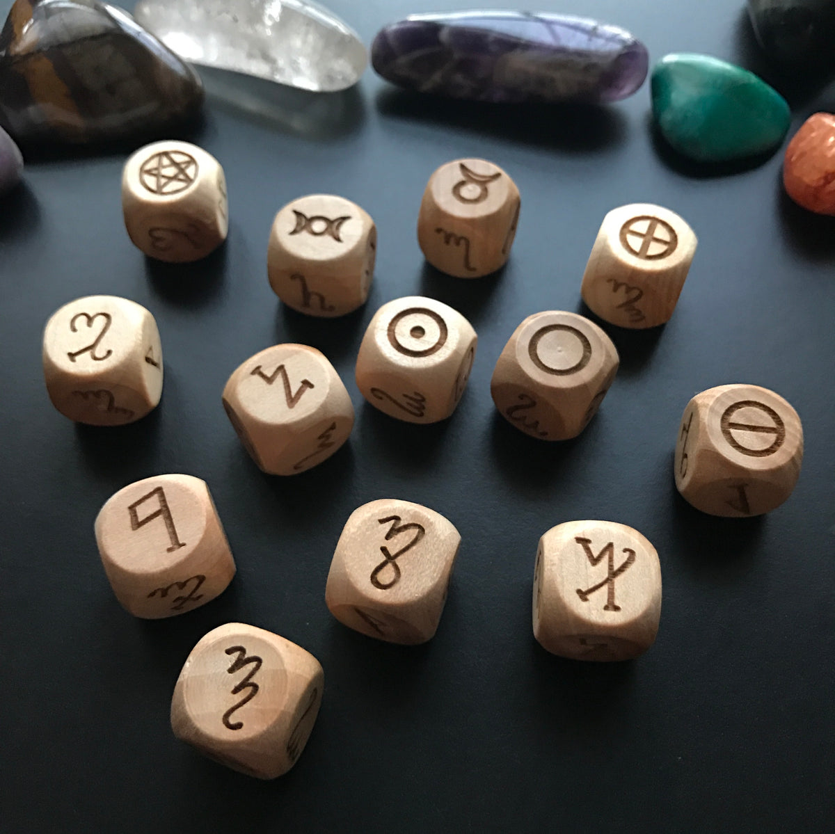 Witches’ Alphabet Oracle Dice – Shining Moon Studio